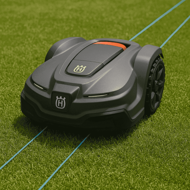 Installation de 2 fils guides sur un robot tondeuse : mode d'emploi